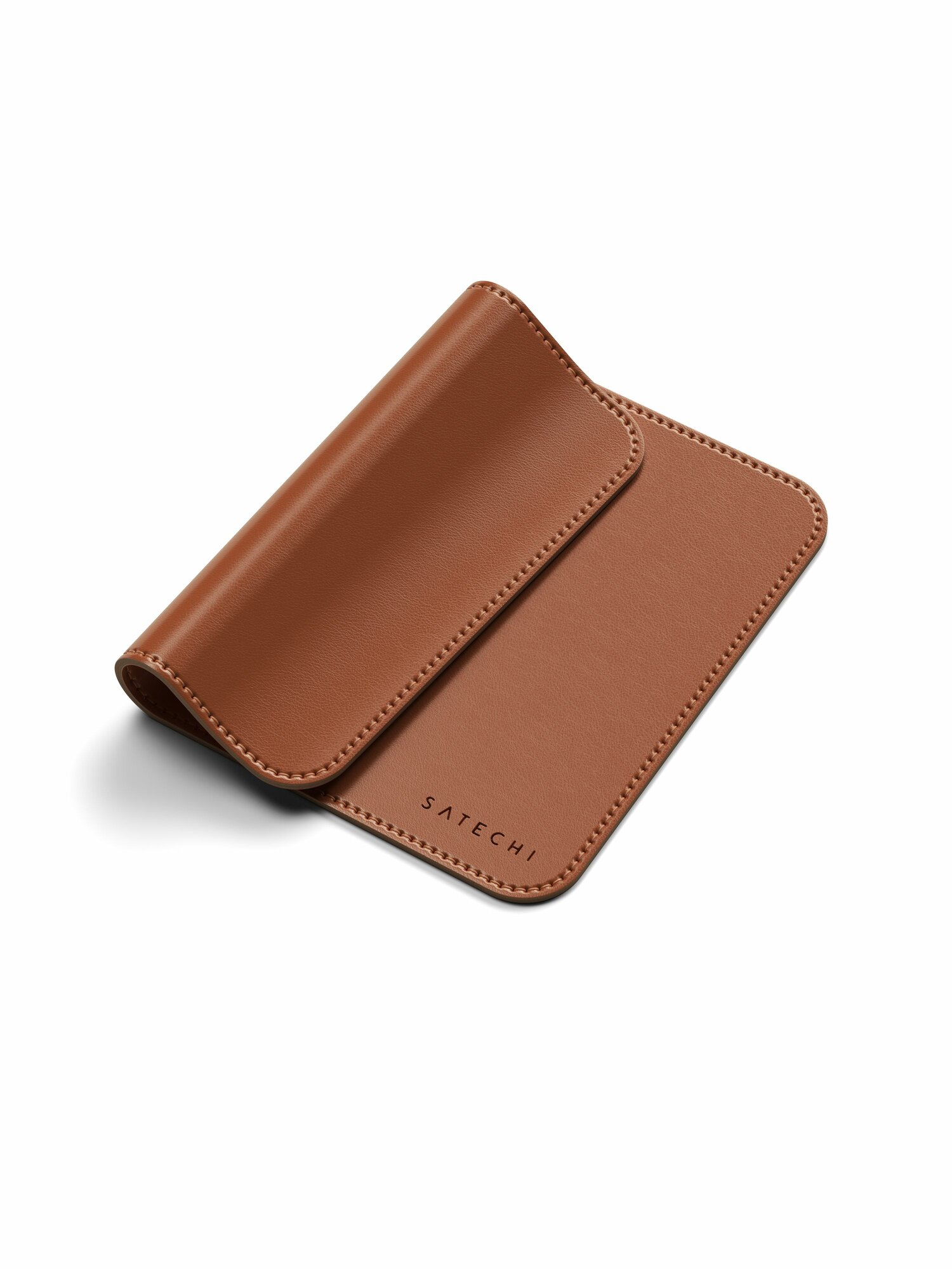 Коврик для мыши из веганской кожи Satechi Vegan-Leather Premium Desk Mat. Цвет: коричневый