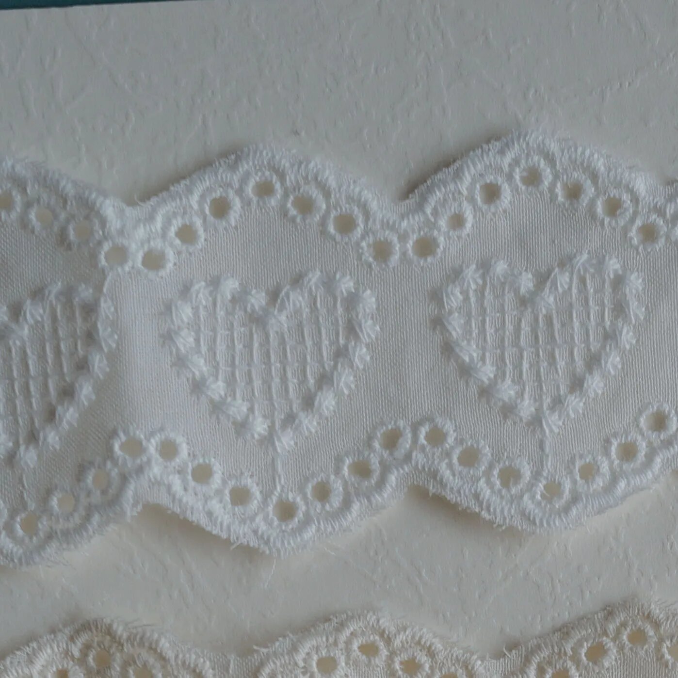 Кружевная лента хлопковая белая Ivory 10 ярдов