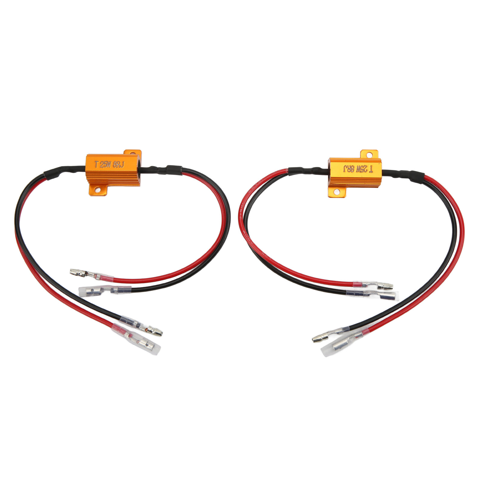 2 шт. светодиодных резисторов 25 Вт 8 Ом, небольшие портативные, эффективные, декодирующие, сверхвысокочастотные, простые в использовании, нагрузочные резисторы