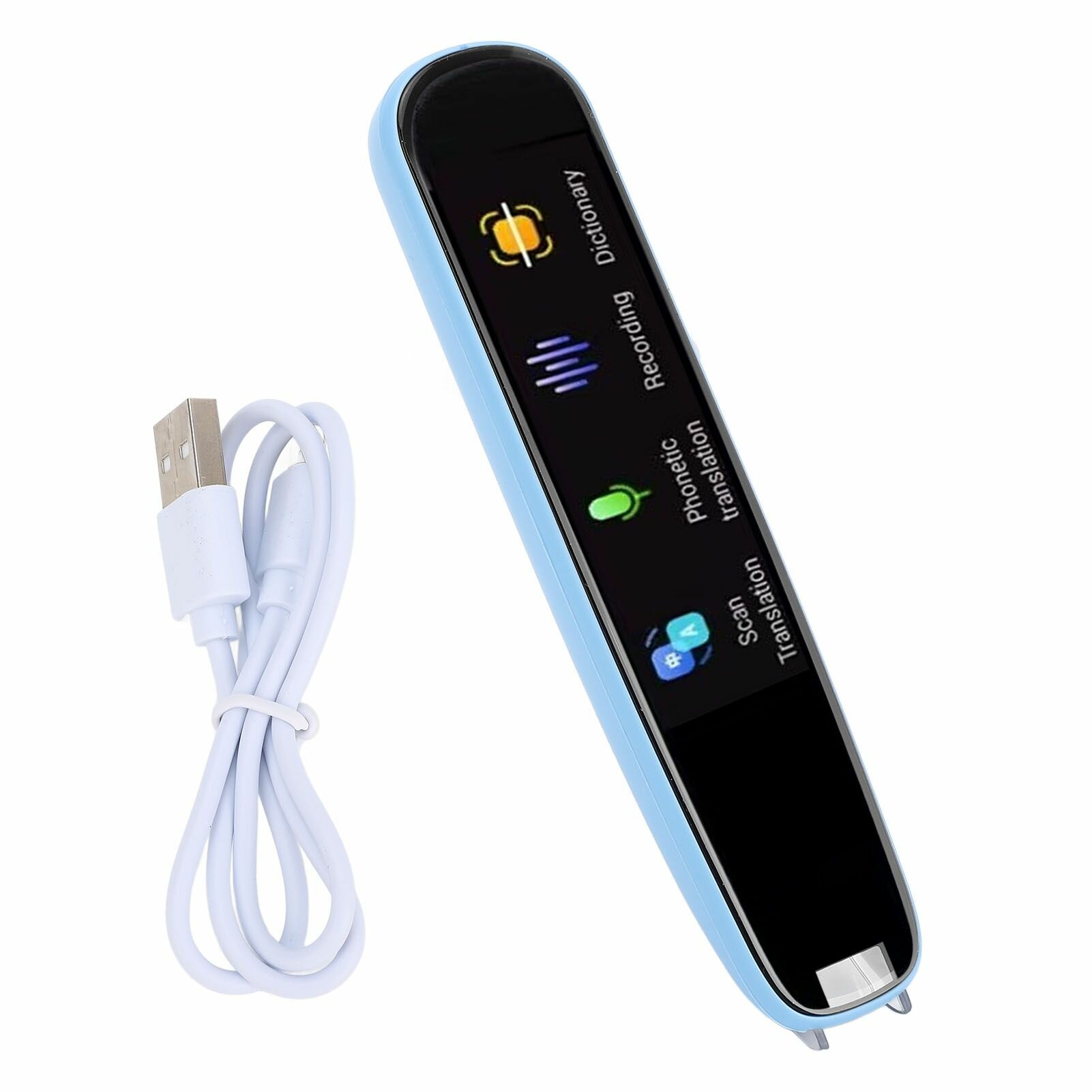 Сканирующая ручка WiFi Smart Scan Многоцелевое устройство Голосовой перевод между 112 языками Международная версия Синий