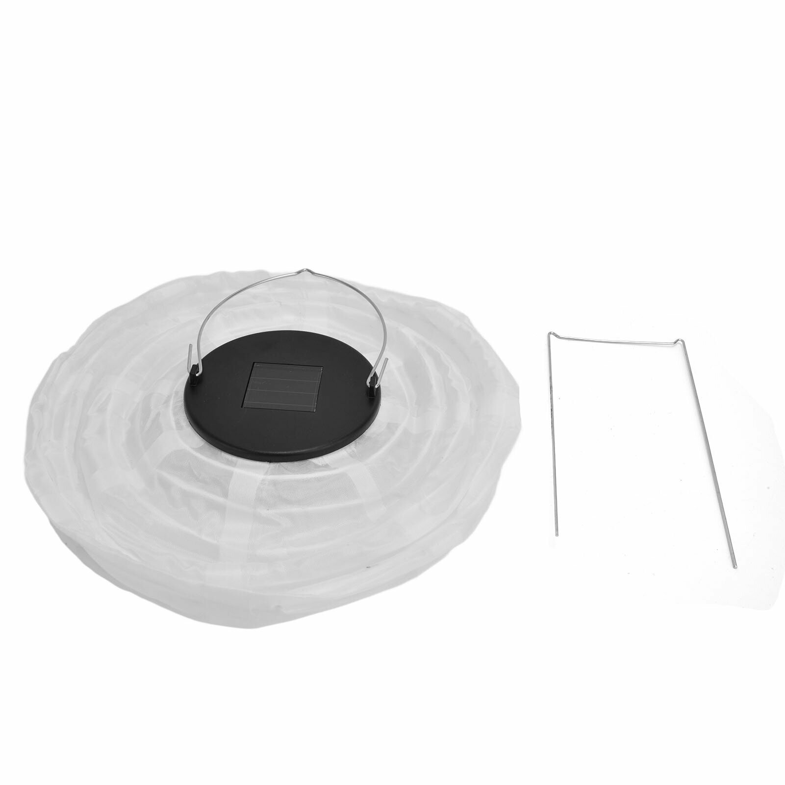 LED Solar Lantern Waterproof Chinese Cloth for Wedding Party Home Garden DecorationWhite