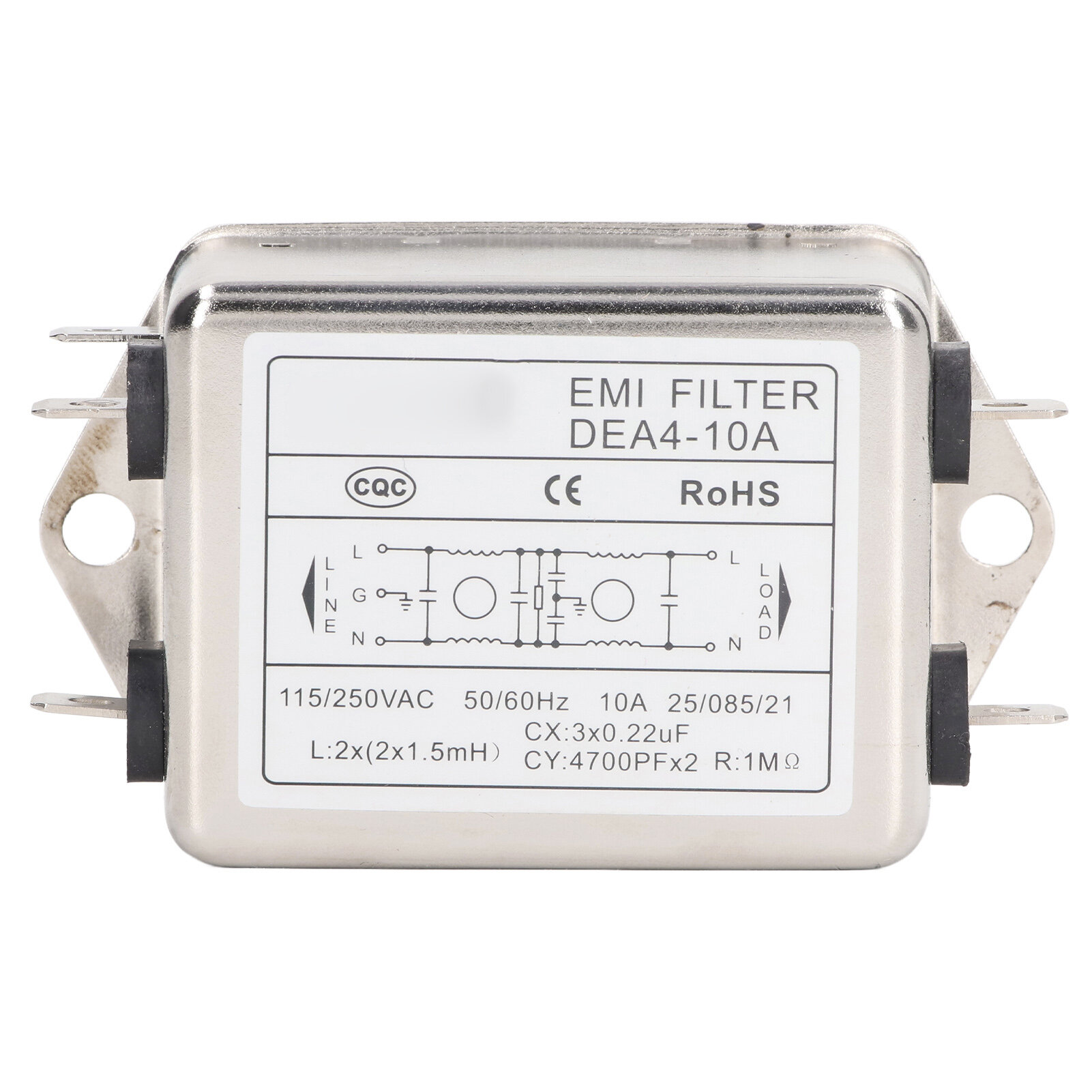 Фильтр электромагнитных помех, подавитель шума, однофазный очиститель звука переменного тока, тип микросхемы 115 В/ 50/60 Гц 10 А