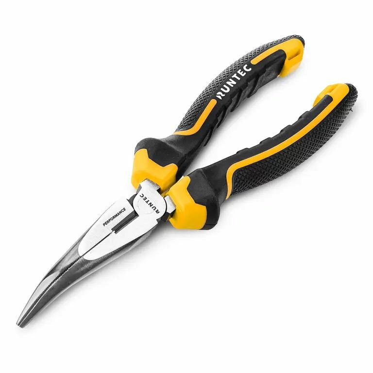 Длинногубцы изогнутые 200 мм RUNTEC RT-PLR03200