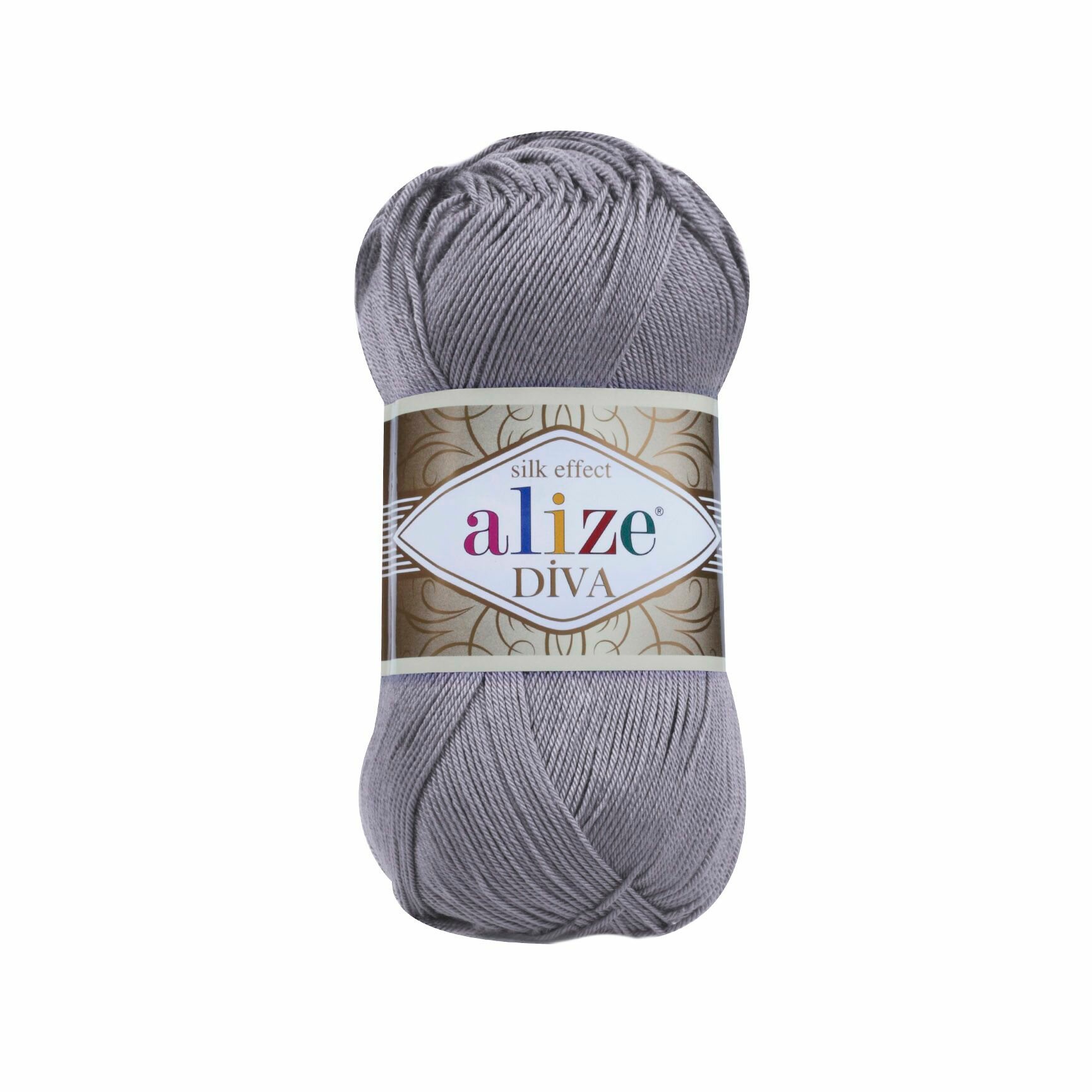Пряжа Alize Diva 348 (5 мотков по 100г/350м) серый
