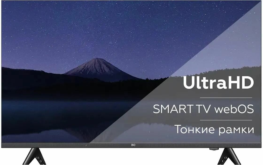50" Телевизор BQ 50FS32B 4K Ultra HD, черный