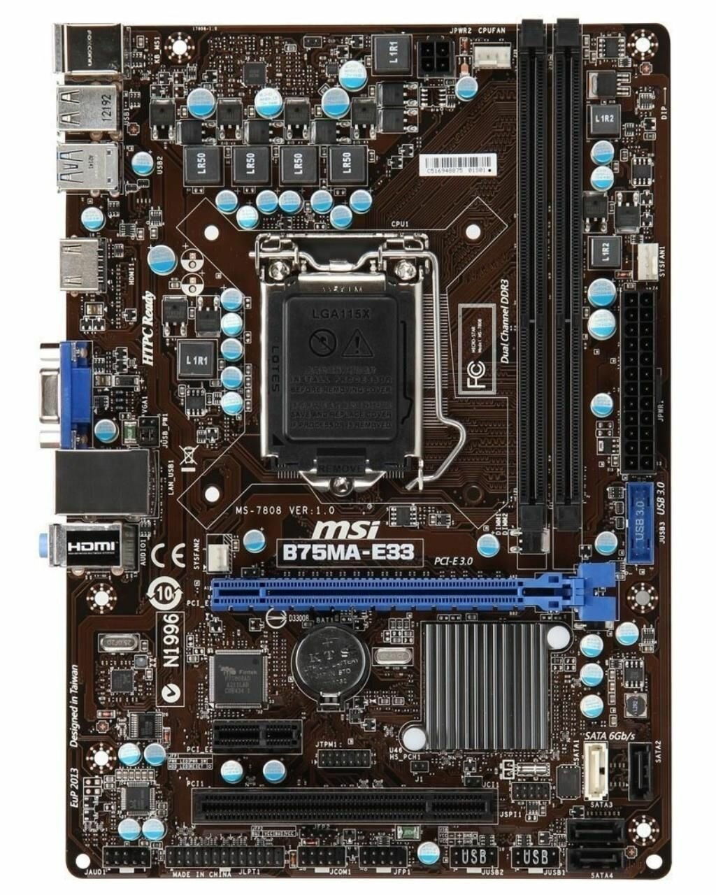 Материнская плата MSI B75MA-E33 ( MS-7808 ) Intel B75 DDR3 LGA 1155