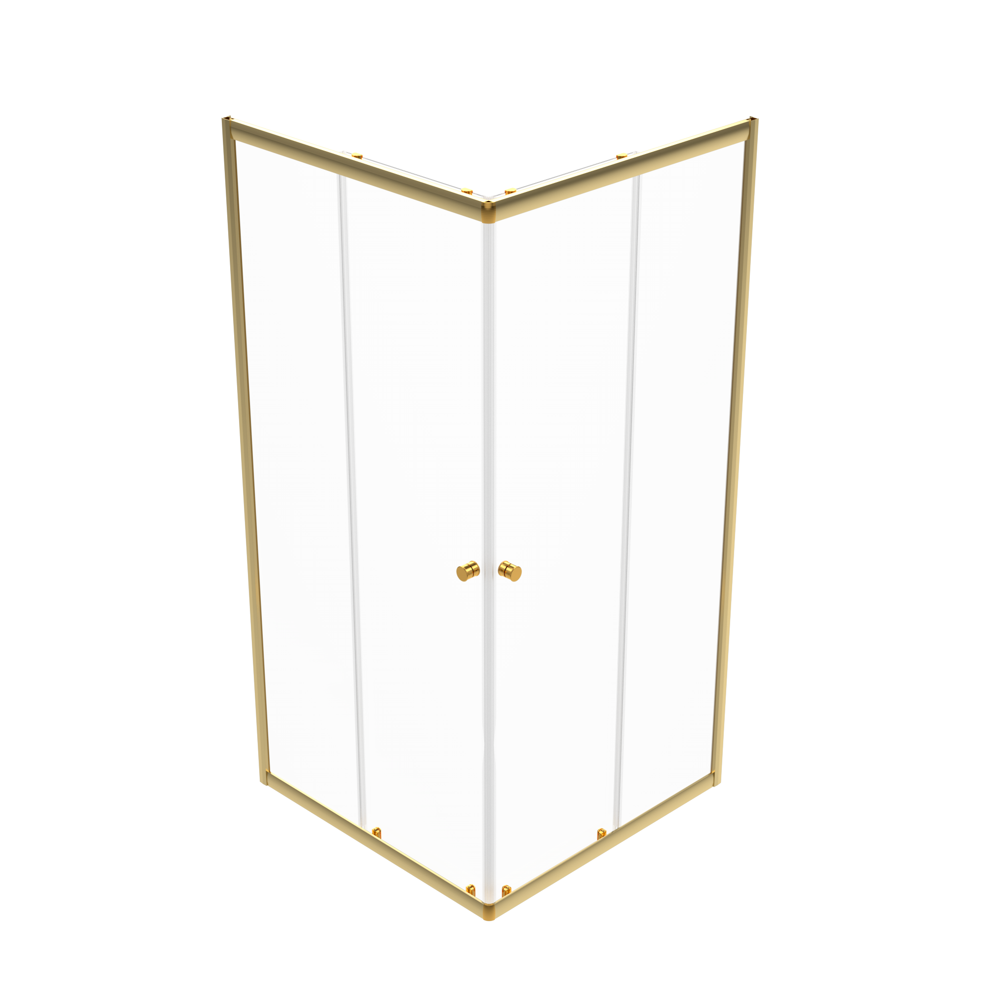 Душевая Ширма "Triton" "Вента-Голд" 90х90, квадрат, цвет профиля - золото, стекло - прозрачное