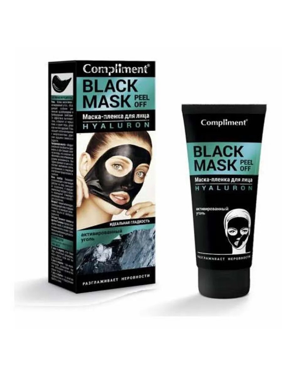 Маска для лица Compliment Black Mask Peel Of Hyaluron Идеаль