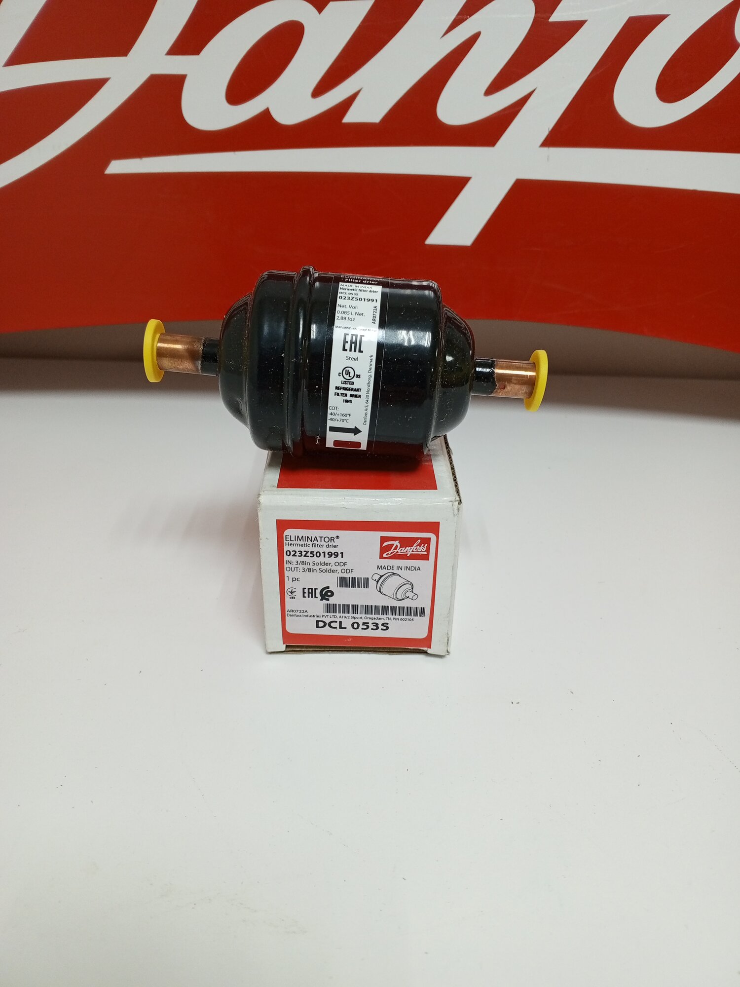 Фильтр осушитель для холодильникаDanfoss DCL-053 S 10мм пайка