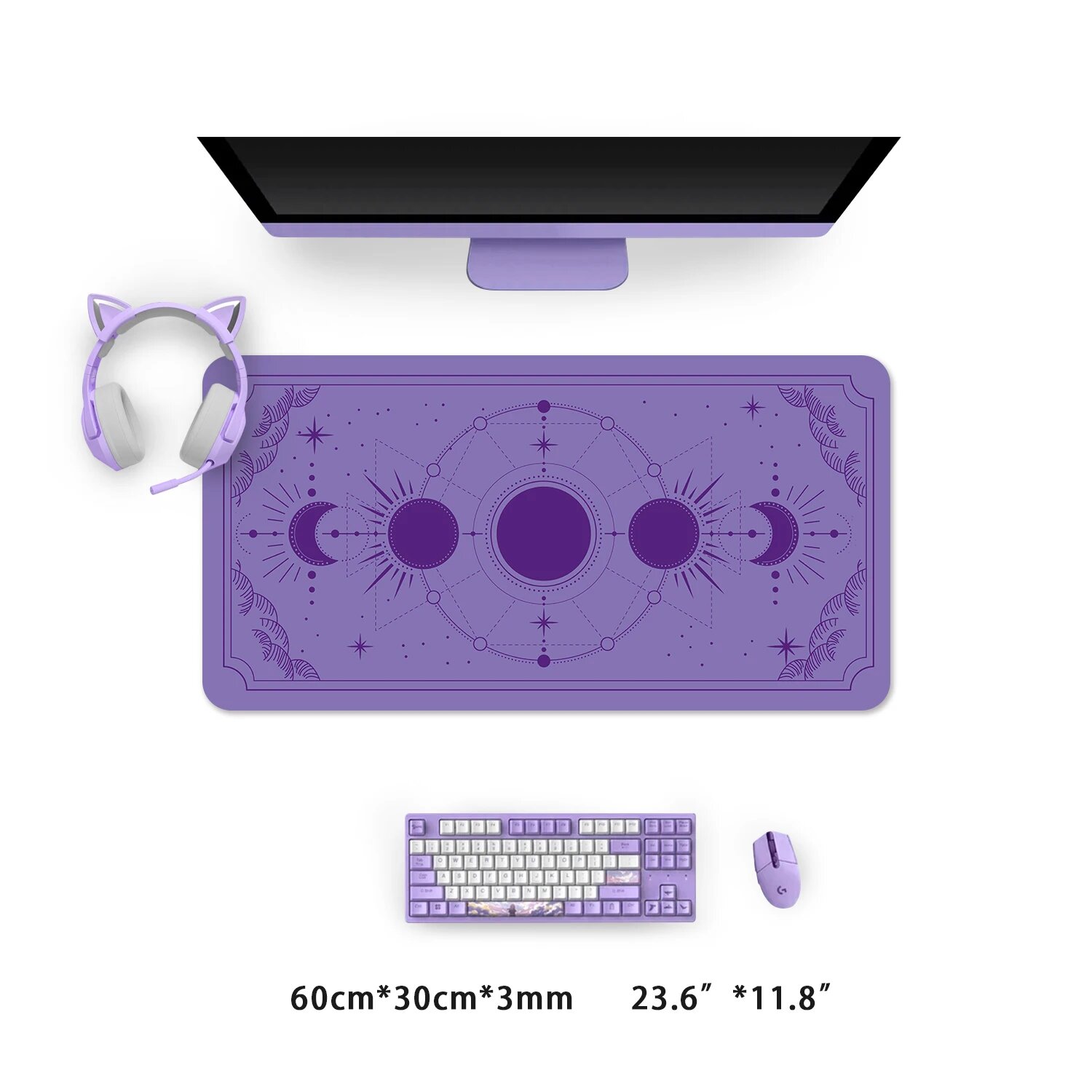 Фиолетовый коврик для мыши Magic Celestia 60x30 см