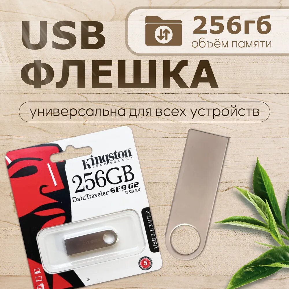 Kingston Флешка USB Kingston DataTraveler SE9 256 ГБ.