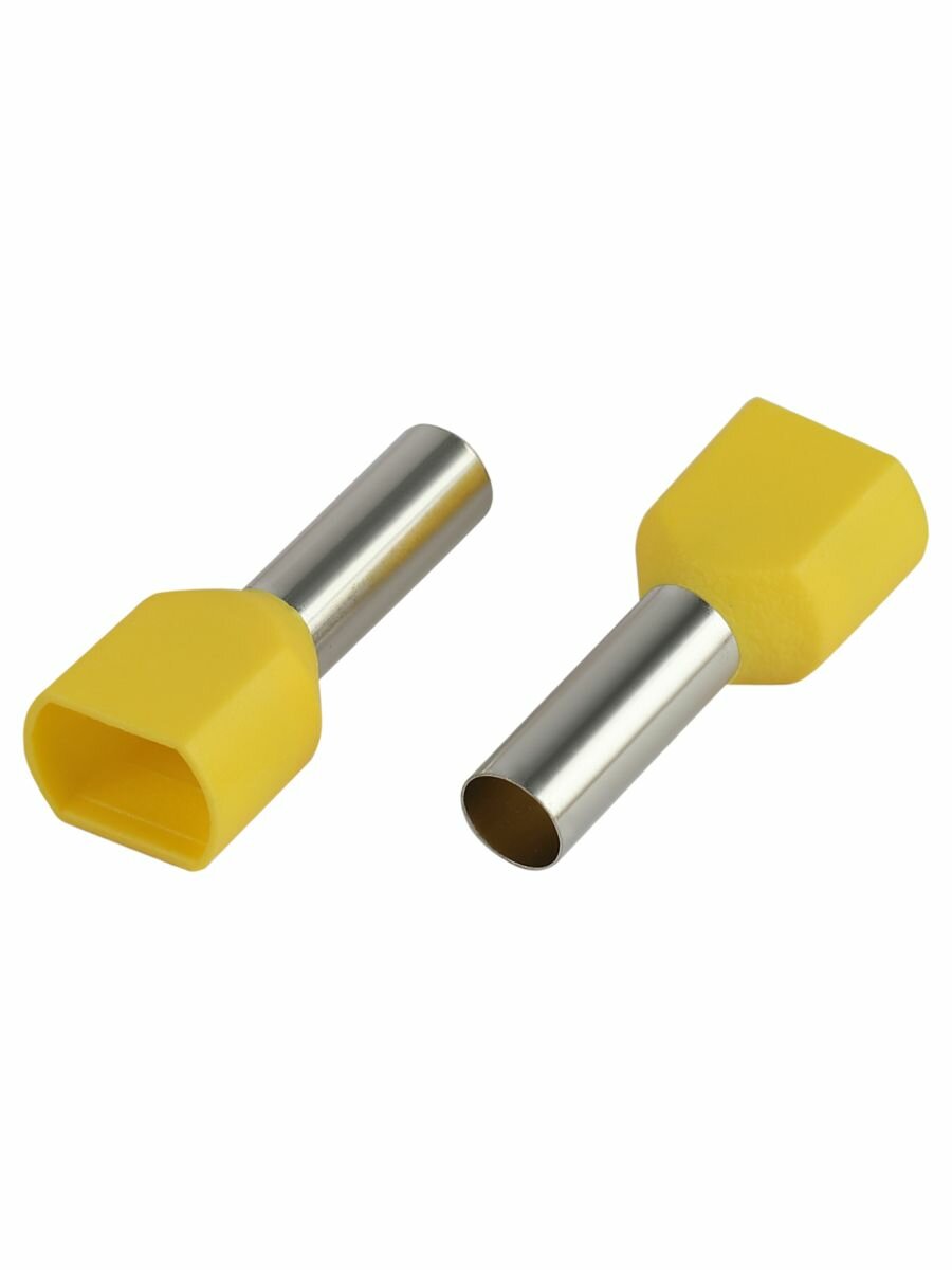 Наконечник-гильза ЭРА NO-225-106 двойной НШвИ(2) 6.0-14 с изолированным фланцем, 50 шт