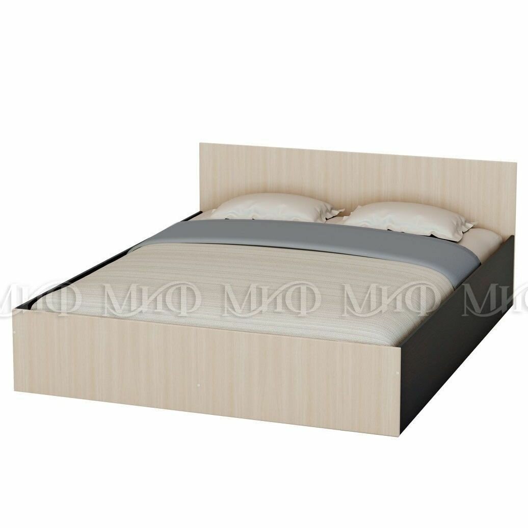 Бася Кровать 1,6м (дуб беленый/венге)