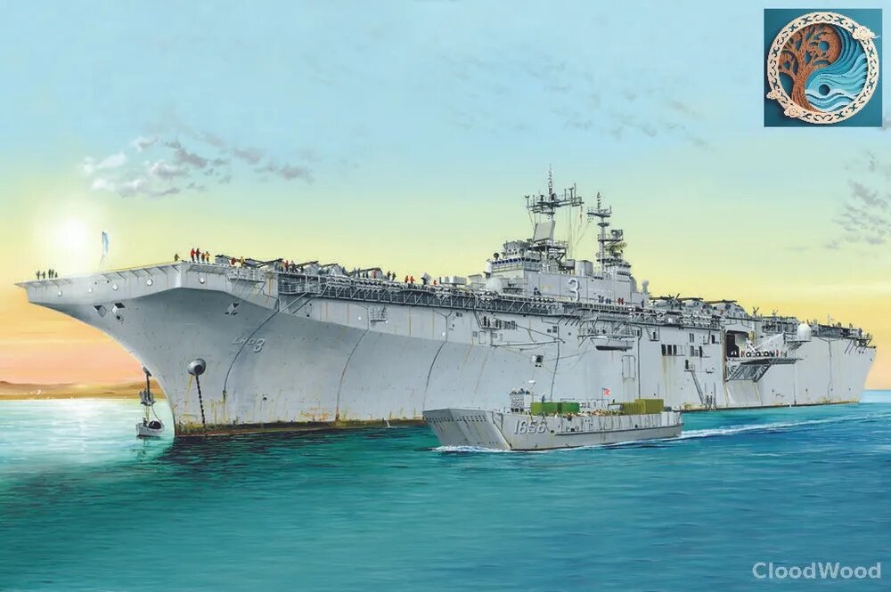 Hobbyboss 83404 1:700 Десантный корабль-амфибия "Чилсейдж" ВМС США Сборная модель судна