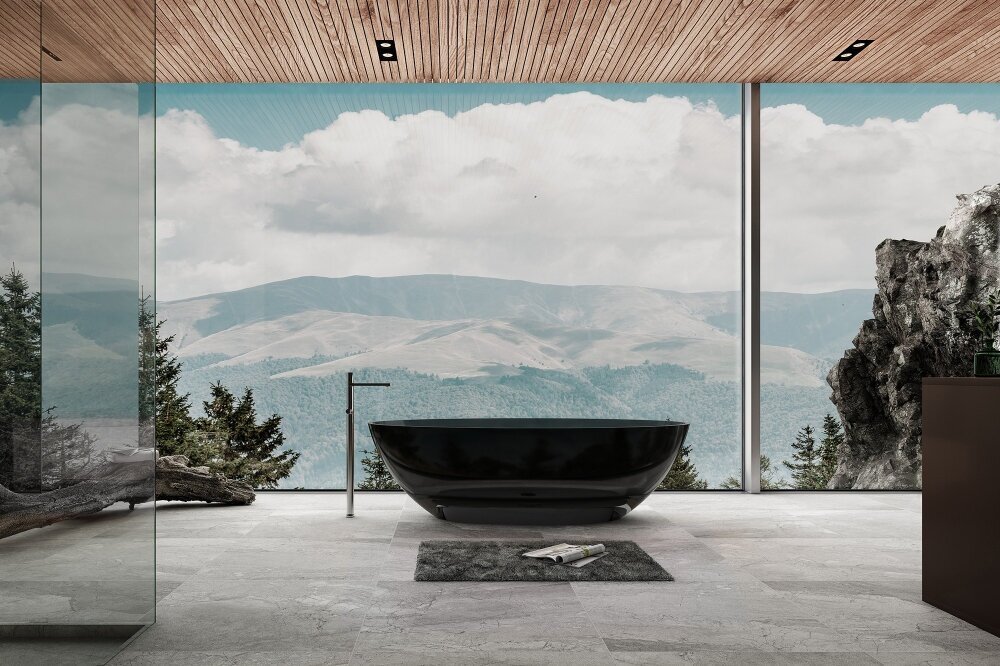 Ванна из полиэфирной смолы Abber Kristall AT9702Onyx 180x85