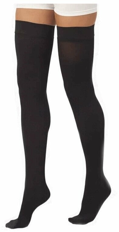 Чулки компрессионные женские Orto полупрозрачные, широкая резинка, I класс компрессии(18-22 мм рт. ст.), Арт.211, цвет черный, размер XL