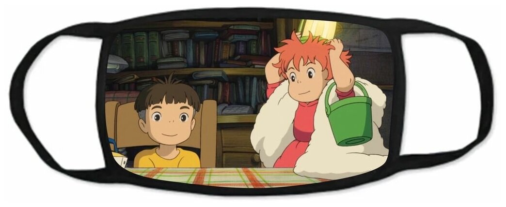 Маска на лицо Рыбка Поньо на Утёсе №2, Детская - 18 на 10 см