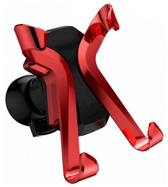 Автомобильный держатель на решетку воздуховода, Baseus X Air Vent Car Mount Holder, красный