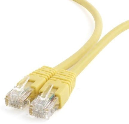 Патч-корд Cablexpert UTP кат.6, 1м, литой, многожильный (жёлтый)