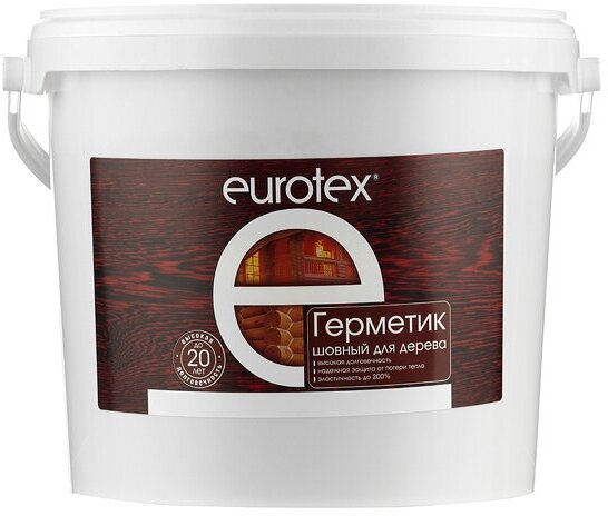 Герметик шовный для дерева Eurotex орех 6 кг