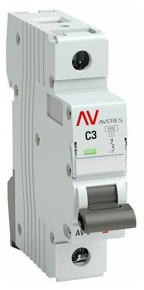 Выключатель автоматический модульный 1п C 3А 6кА AV-6 AVERES EKF mcb6-1-03C-av