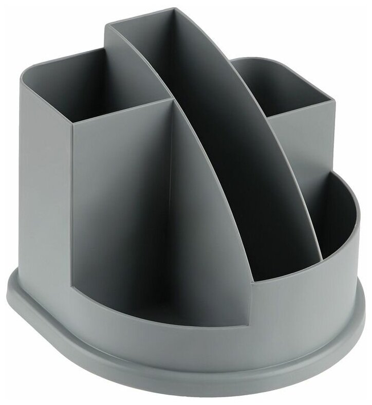 Подставка-органайзер СТАММ "Авангард", 132х122х108 мм, 5 отделений, серая (ОР51)