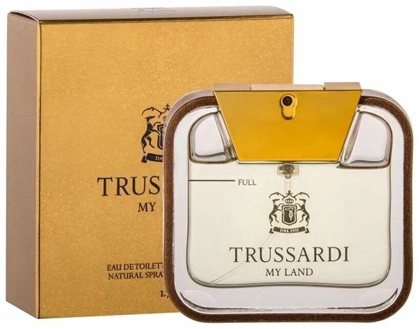 Туалетная вода TRUSSARDI "My Land", мужская, древесно-фужерные ноты, 50мл