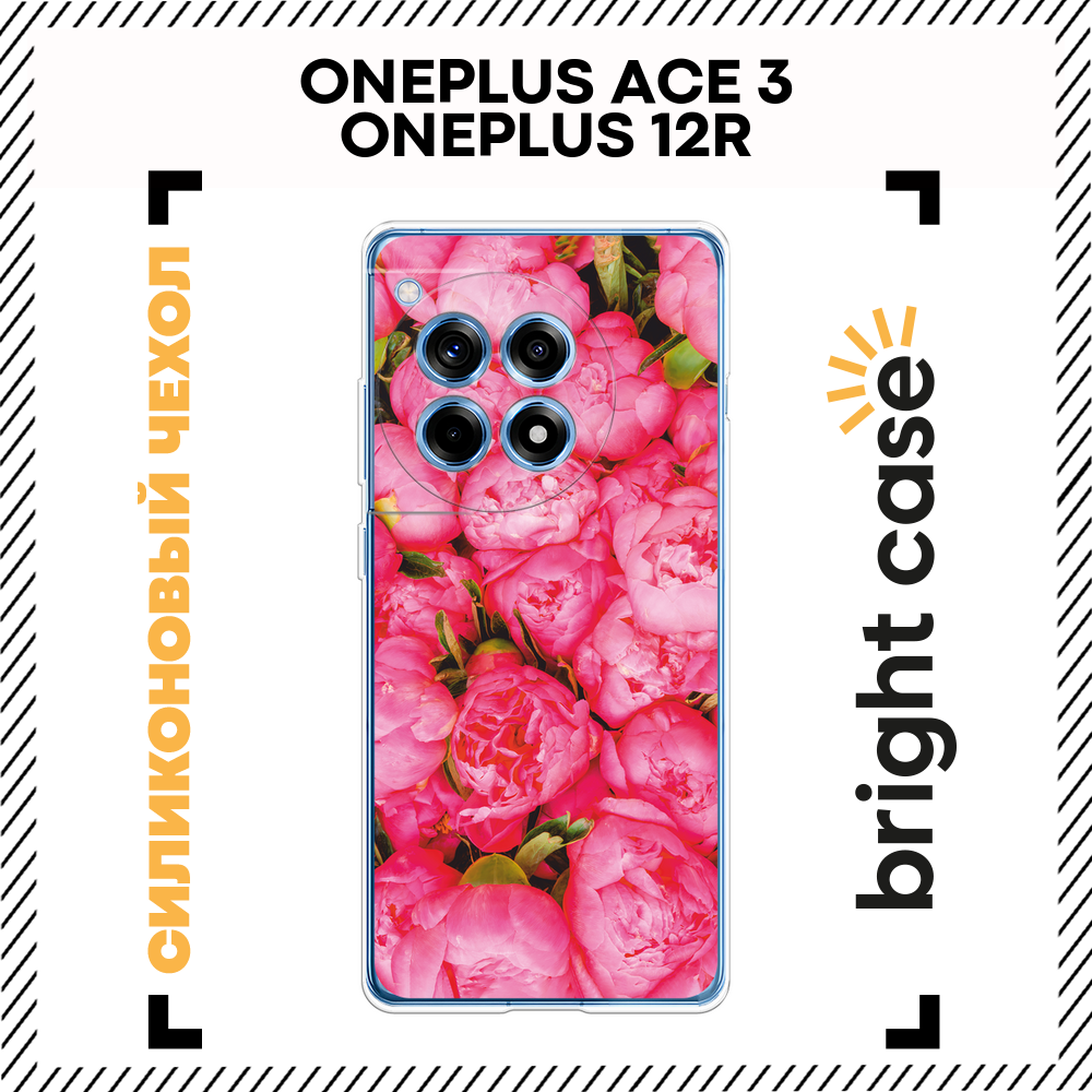 Чехол на OnePlus Ace 3/12R / Ван Плас Асе 3/12R с принтом Пионы