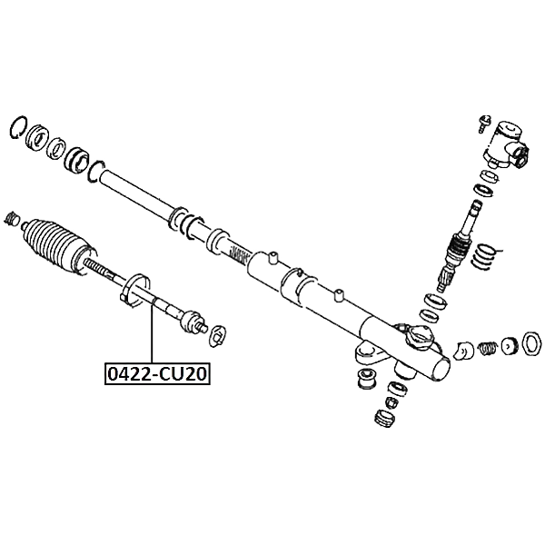 ASVA 0422-CU20 (MR403100) тяга рулевая