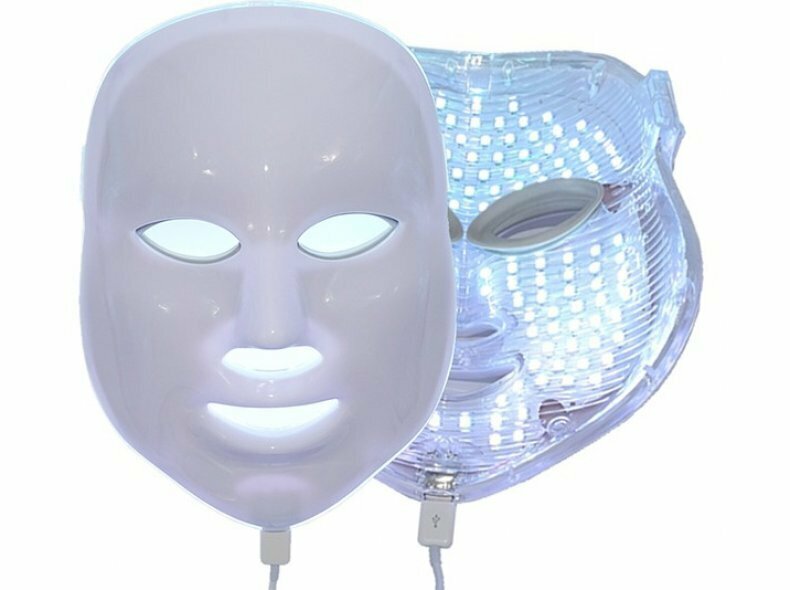 Светотерапия / Светодиодная LED-маска для лица / LED маска для ухода за лицом / 7 цветов
