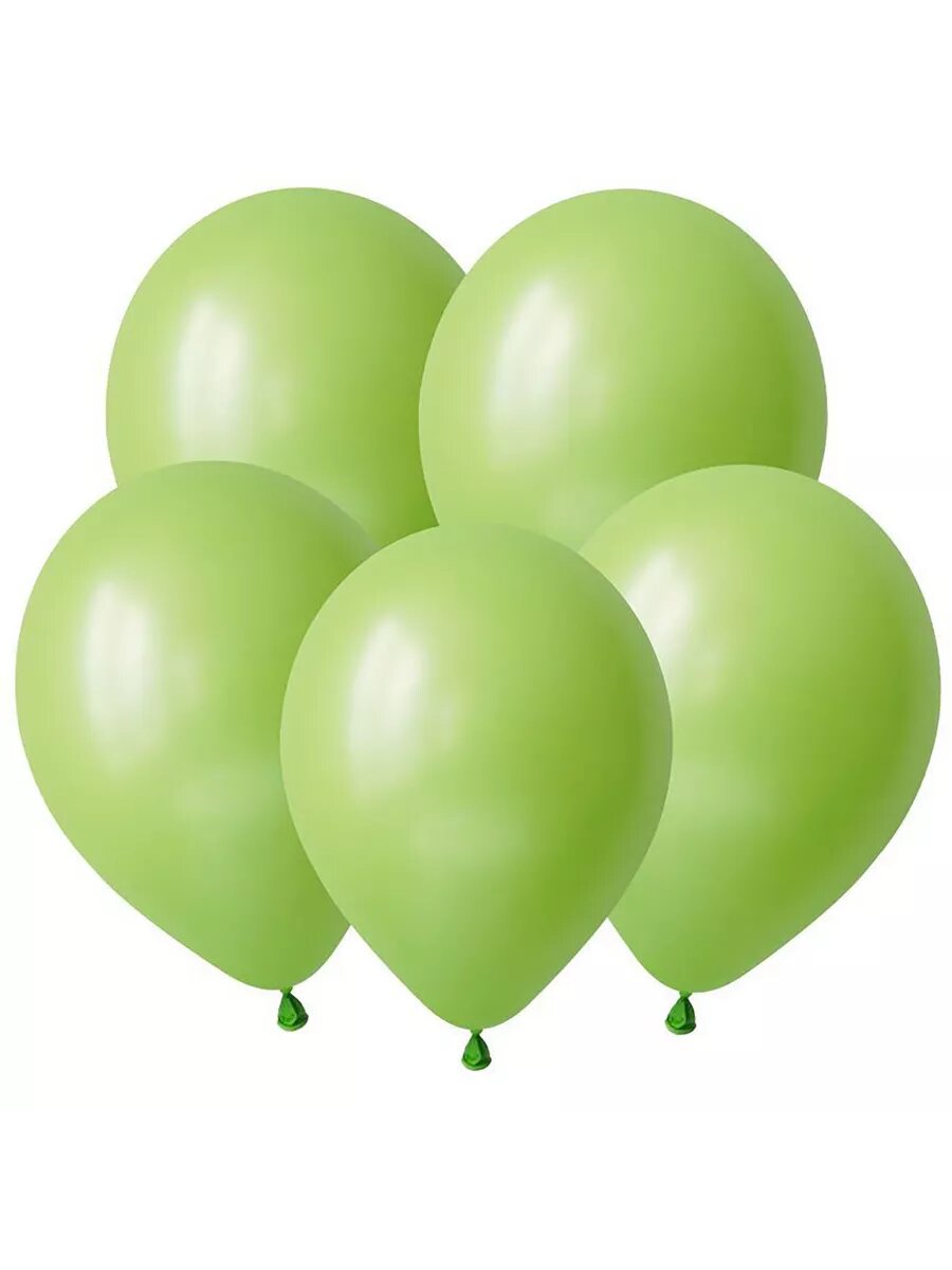 Лайм, Пастель / Lime green, латексный шар (10"/25 см ) 50 шт. / DECOBAL, Вьетнам