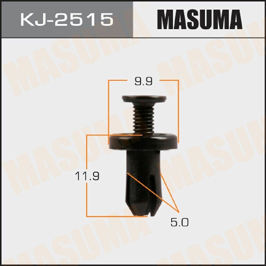Клипса автомобильная (автокрепеж) MASUMA 2515-KJ уп.50 , шт