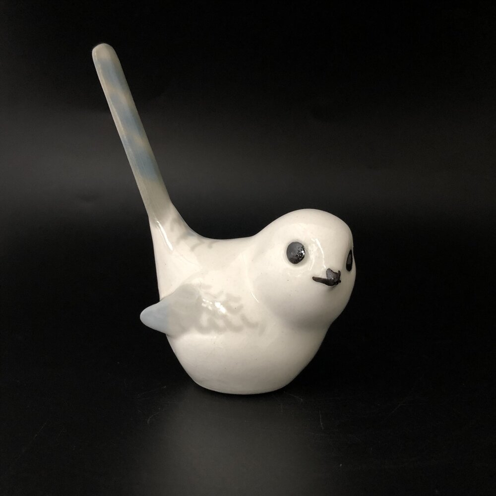 Статуэтка «Длиннохвостая синица», ЛФЗ, фарфор, СССР, 1970-е гг.