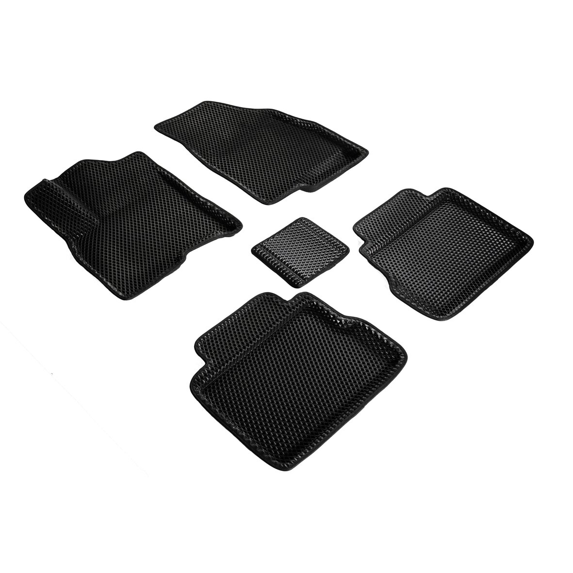 Коврики EVA 3D ромб для Chery Tiggo 7 Pro 2020-н. в. (черные, 98864)