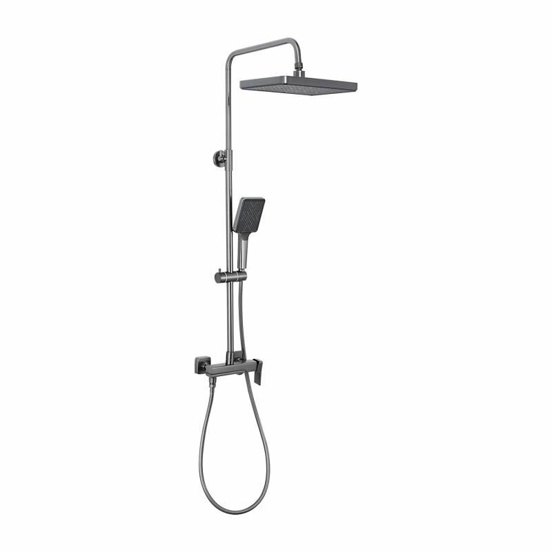 Душевая система Frap H84-9 F2LW48TM4-DJ9 оружейная сталь