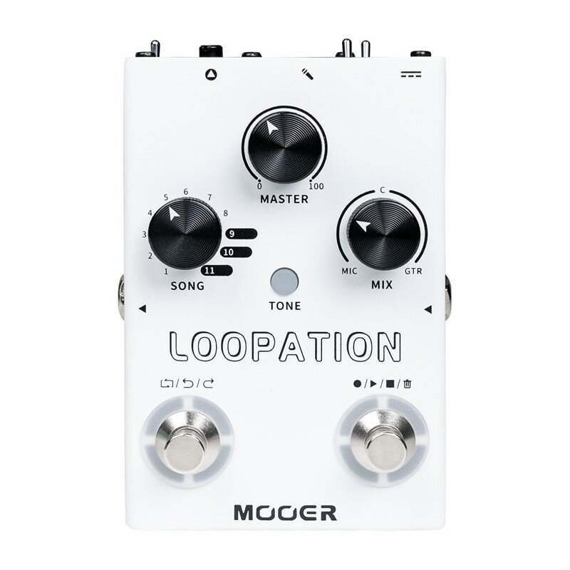 Педаль эффектов Mooer MVP3 Loopation, 11 слотов памяти, белая