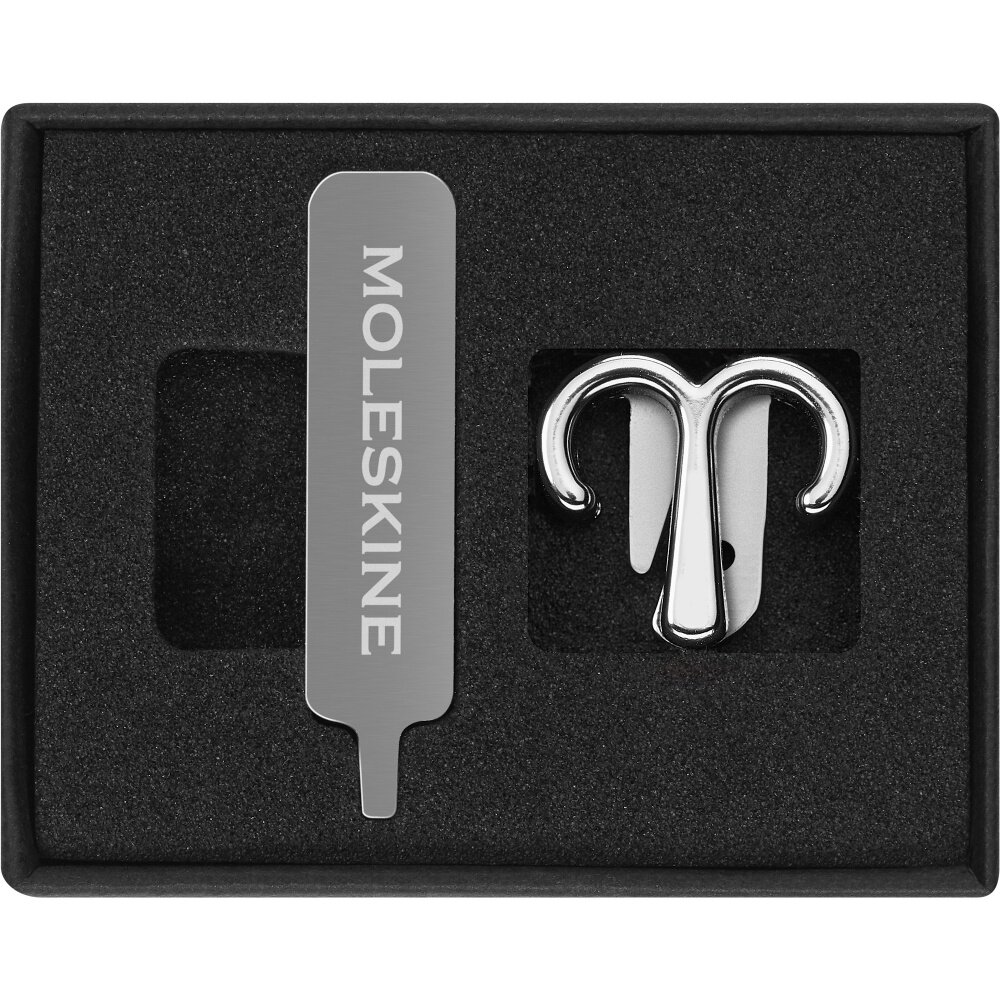 Moleskine PINARIESSILV Шильд-символ moleskine zodiac, овен металл серебристый, коробка с европодвесом