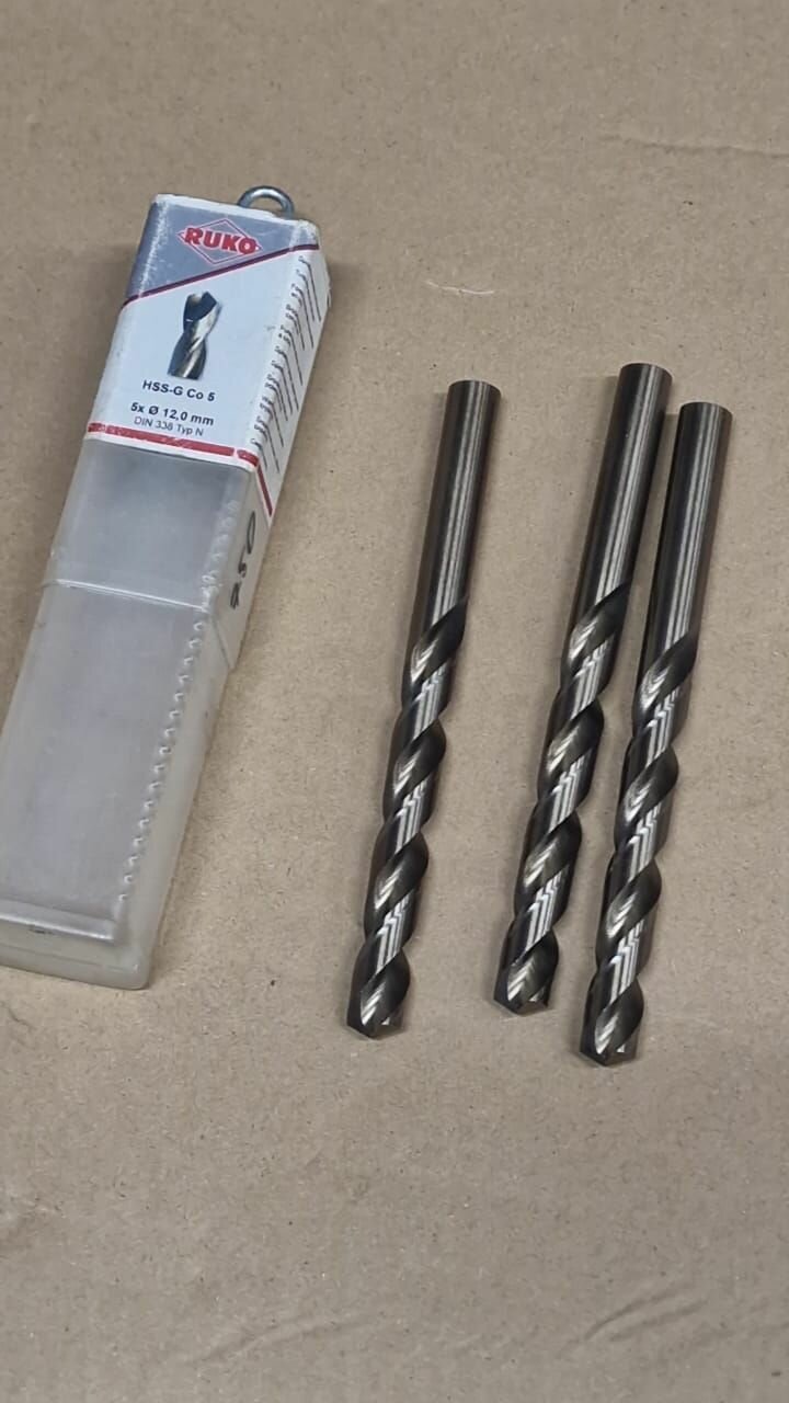 Сверло по металлу Ruko HSS-Co 12,0х151/101 мм 3 шт