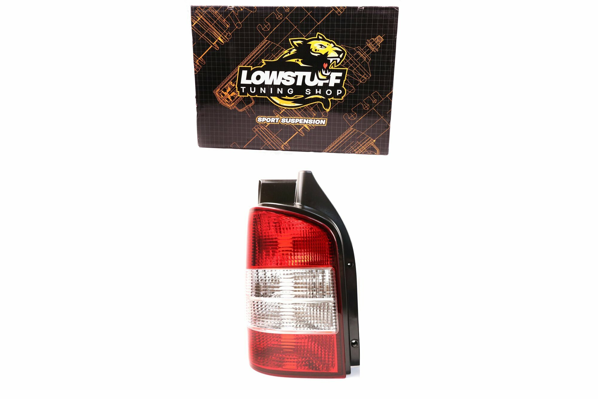 VW T5 2003-2010 Transporter Multivan Caravelle фонарь задний левый в крыло красный с белым поворотником LOWSTUFF TLVWT5WHTBLNK-L