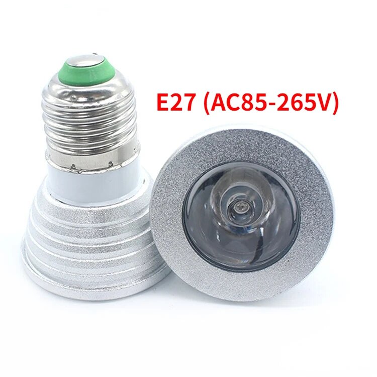 RGB Светодиодный прожектор E27 AC85-265V