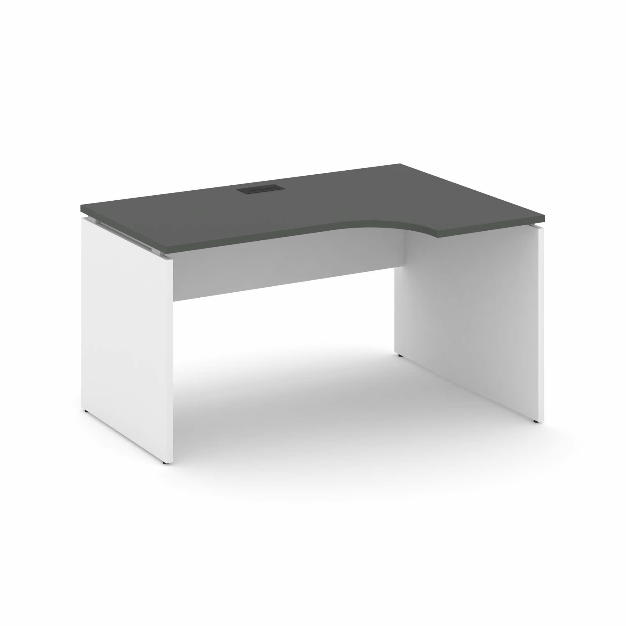 Стол угловой письменный правый Style Project Riva SN-D. SPA-001(R) Антрацит NEW / Белый 1380*600 / 980*750