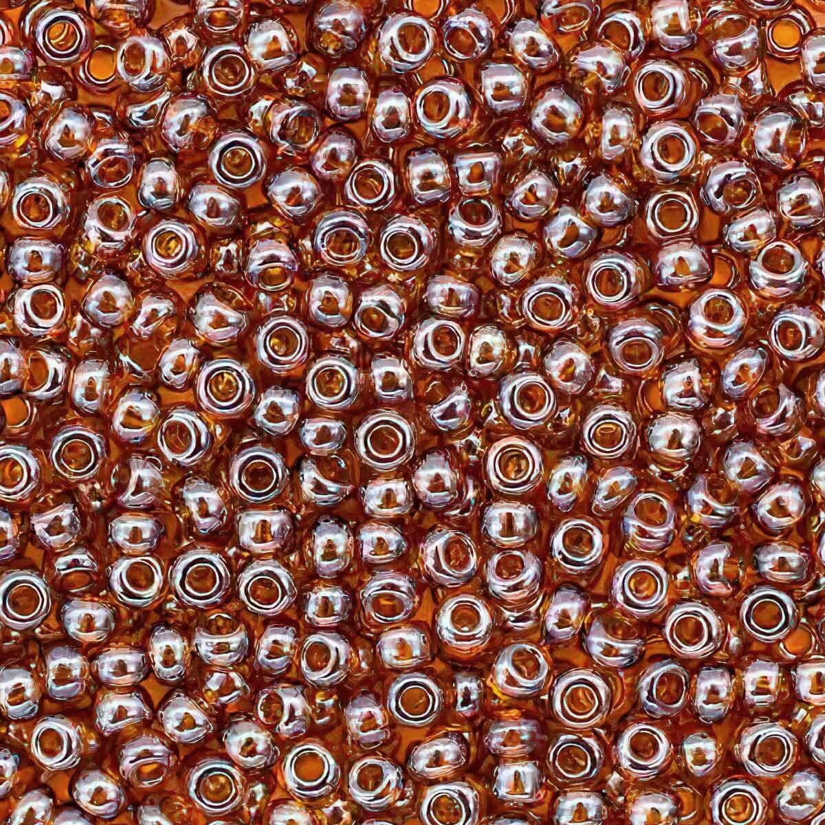 Бисер Preciosa 16090 прозрачный блестящий коричневый (10/0) 2.3 мм, 5 г, цена за 2 уп.