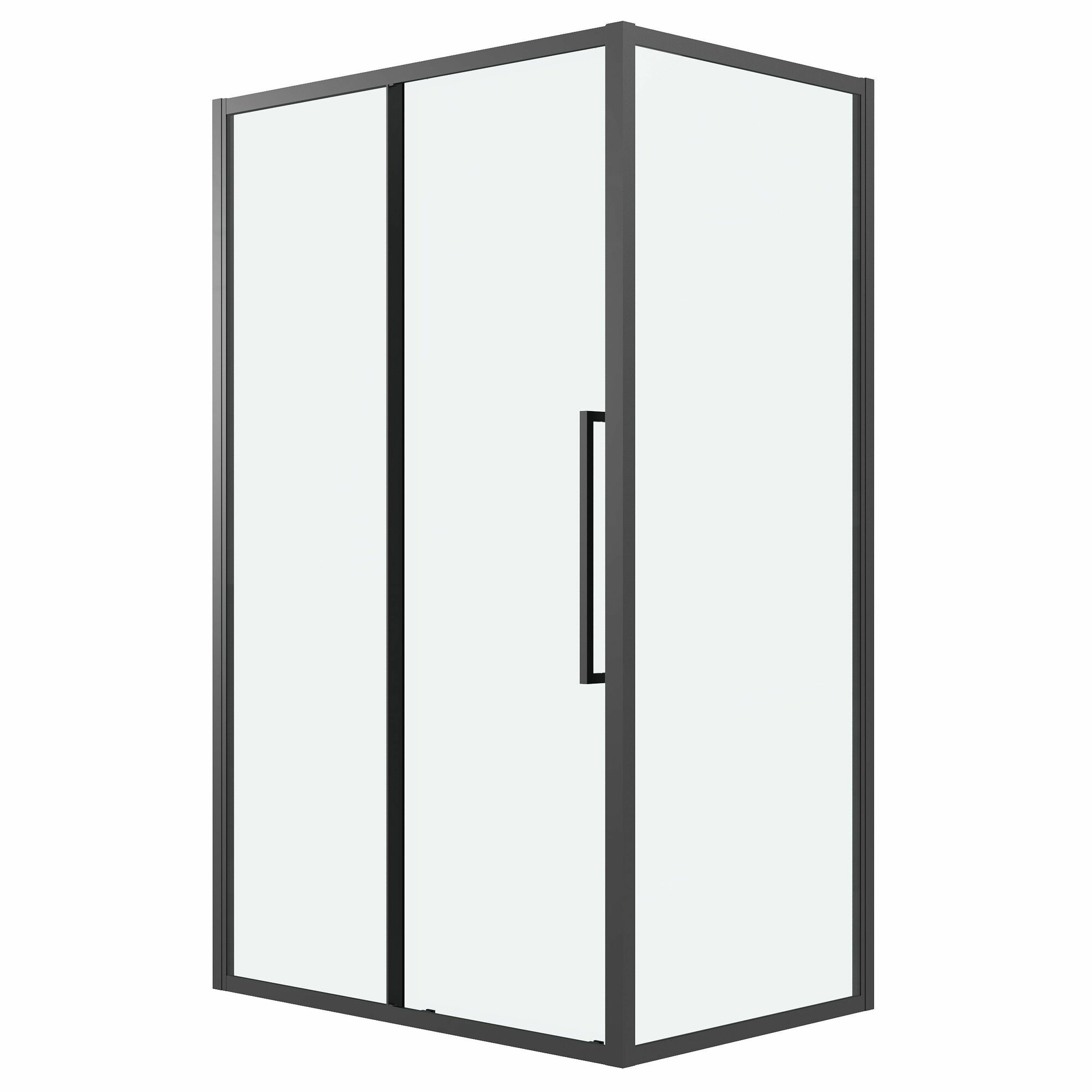 Душевой уголок Grossman 120. K33.02.1480.21.00 Cosmo (140*80*195) черный матовый, стекло прозрачное, 2 места