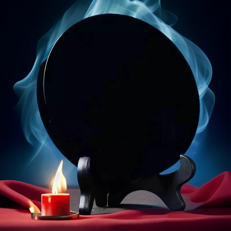 Алтарная атрибутика/Обсидиановое волшебное зеркало, зеркало настольное