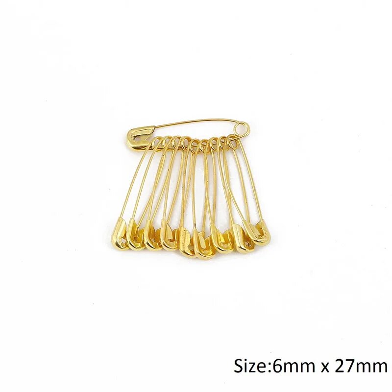 Булавки английские золотистые 6x27mm, 50 шт.