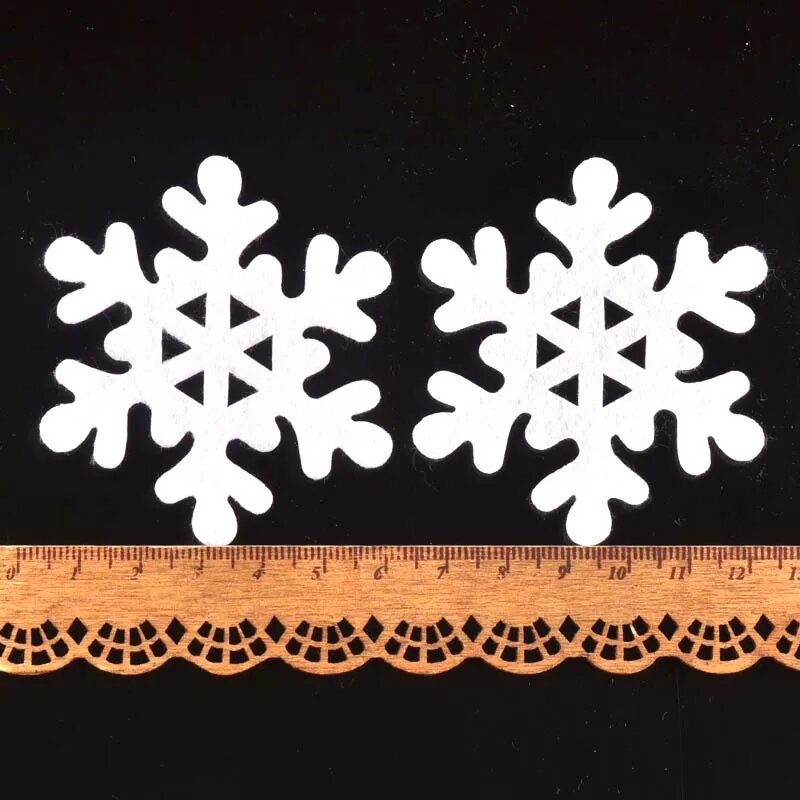 Искусственные снежинки из фетра, белые, 50 шт. Черный, 3