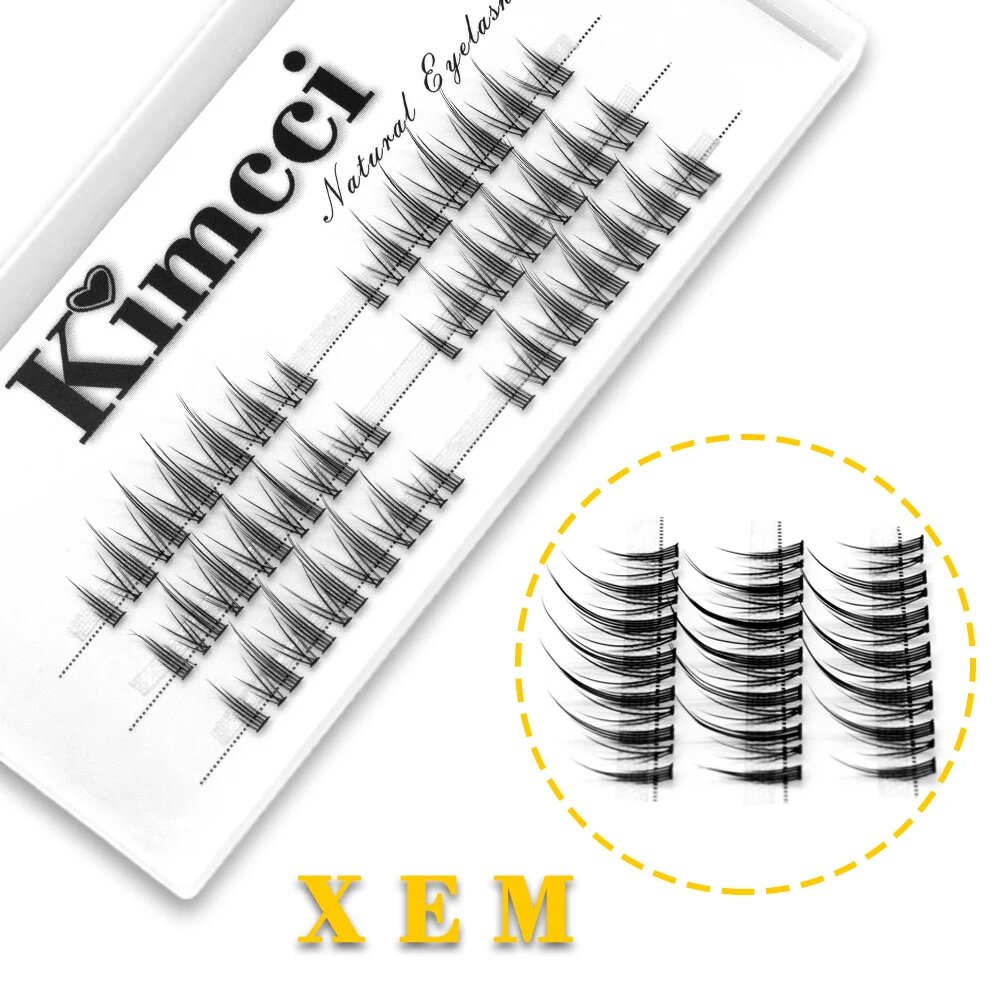 Kimcci 3D кластерные ресницы черные XEM