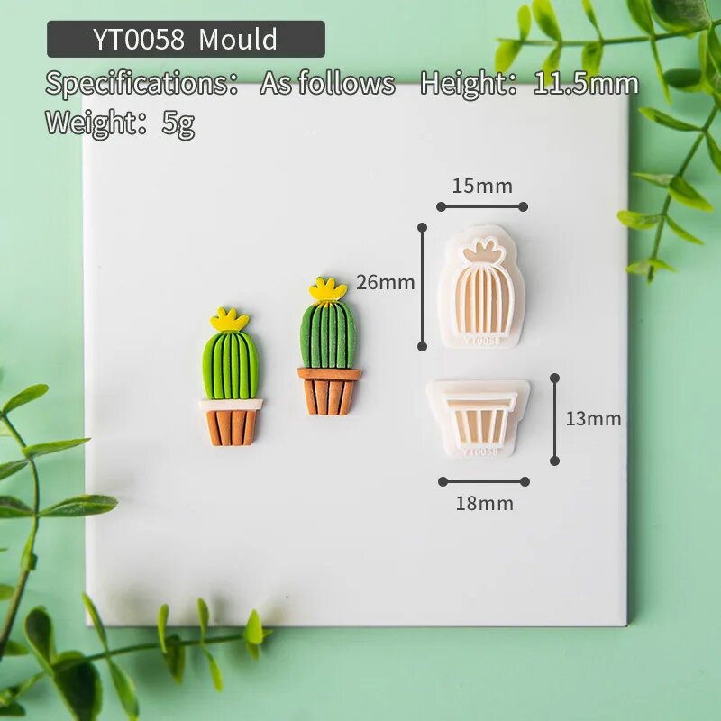 Резаки для полимерной глины "Каaktus", набор из 1 штуки YT0058