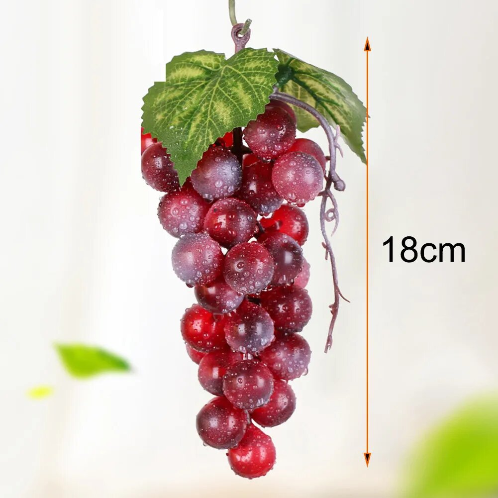 Искусственные виноградные гроздья из шелка, 18 шт. 36 red grapes