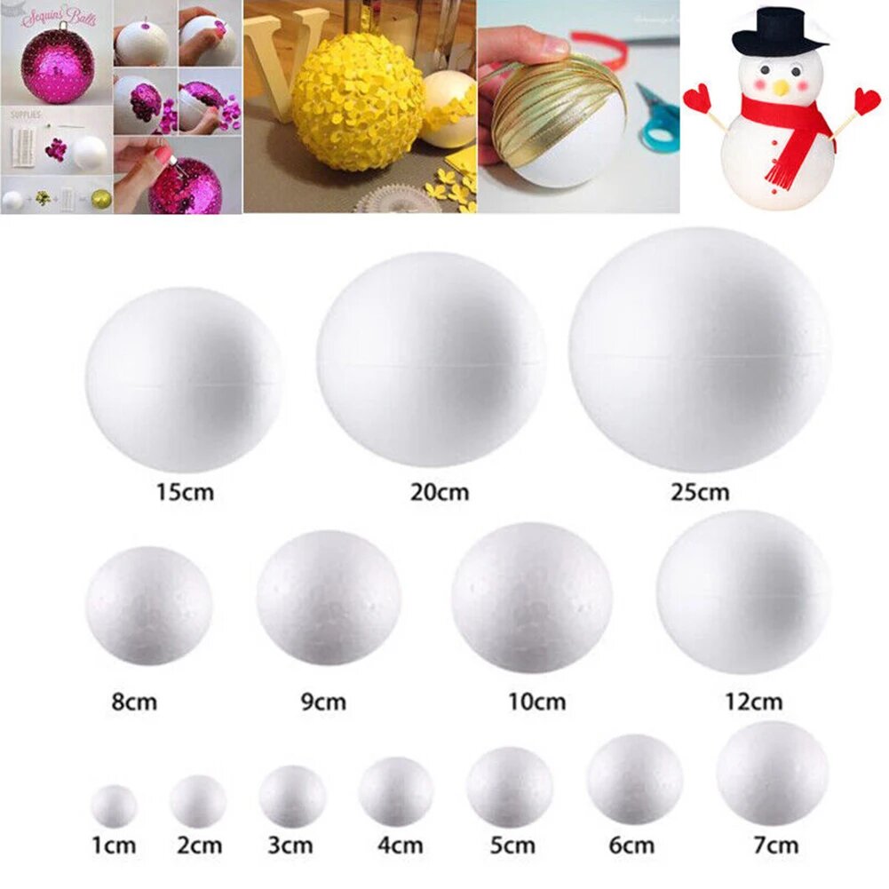 Белые шарики из пенополистирола LEENKEA 4cm